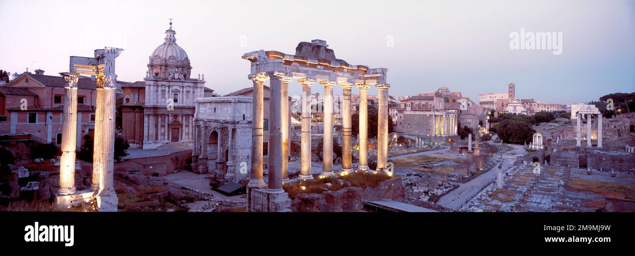 Ancient roman ruins of Roman Forum, Rome, Italy Stock Photo - Alamy
