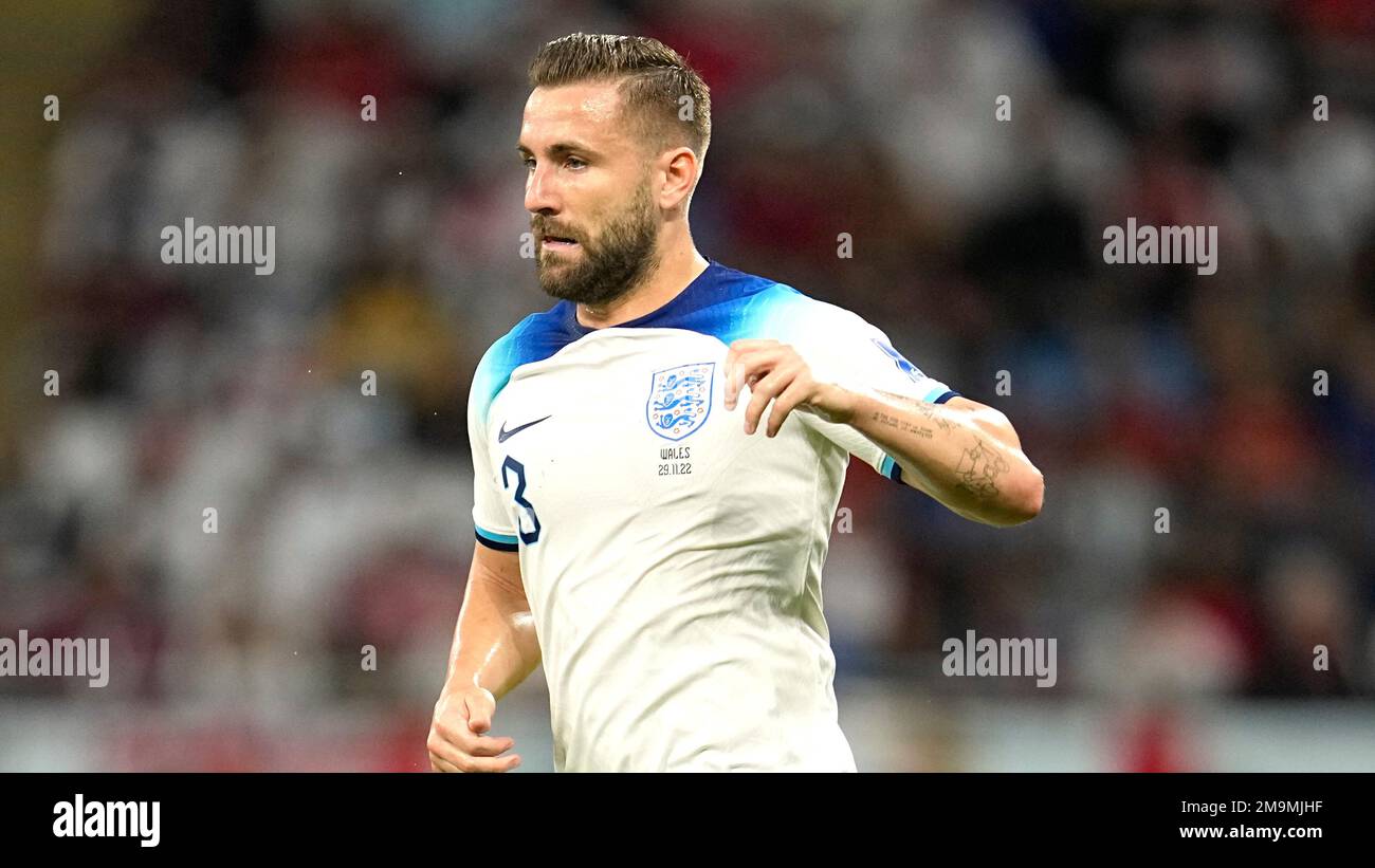 England's Luke Shaw in action during the World Cup group B soccer match ...