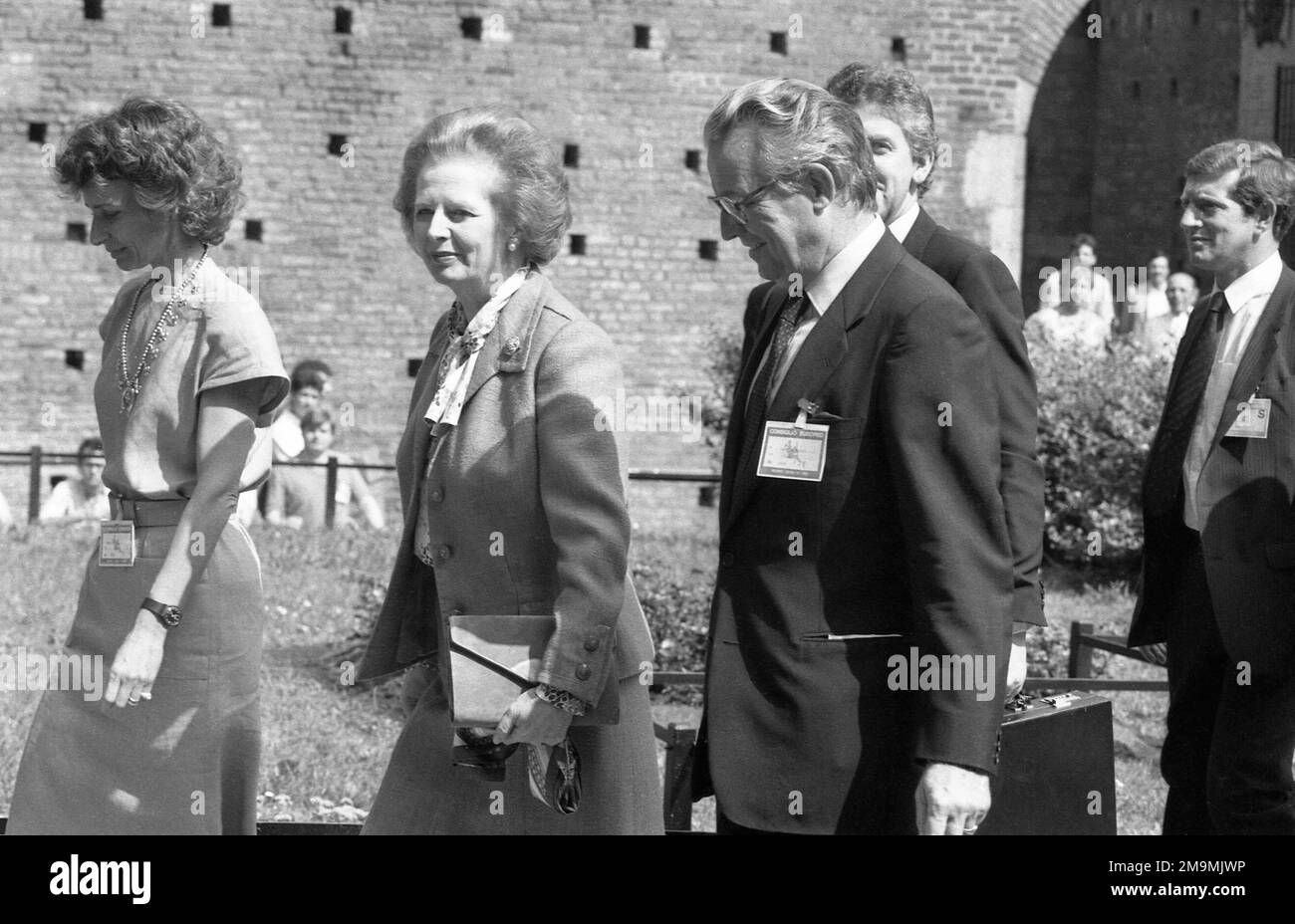British Prime Minister Margaret Thatcher at the two-day EEC Summit in ...