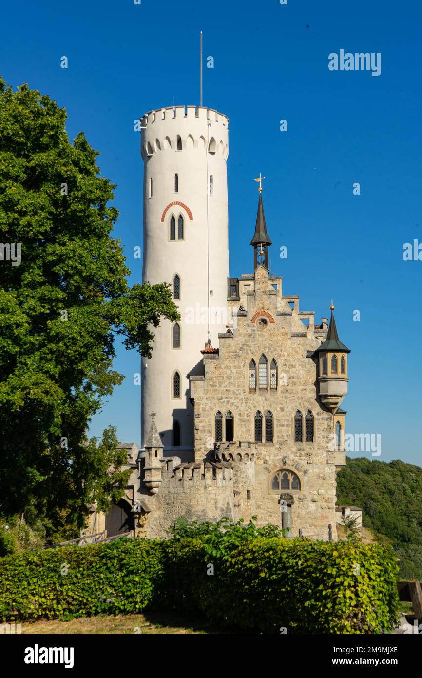 the Ancient german Lichtenstein Castle Stock Photo - Alamy