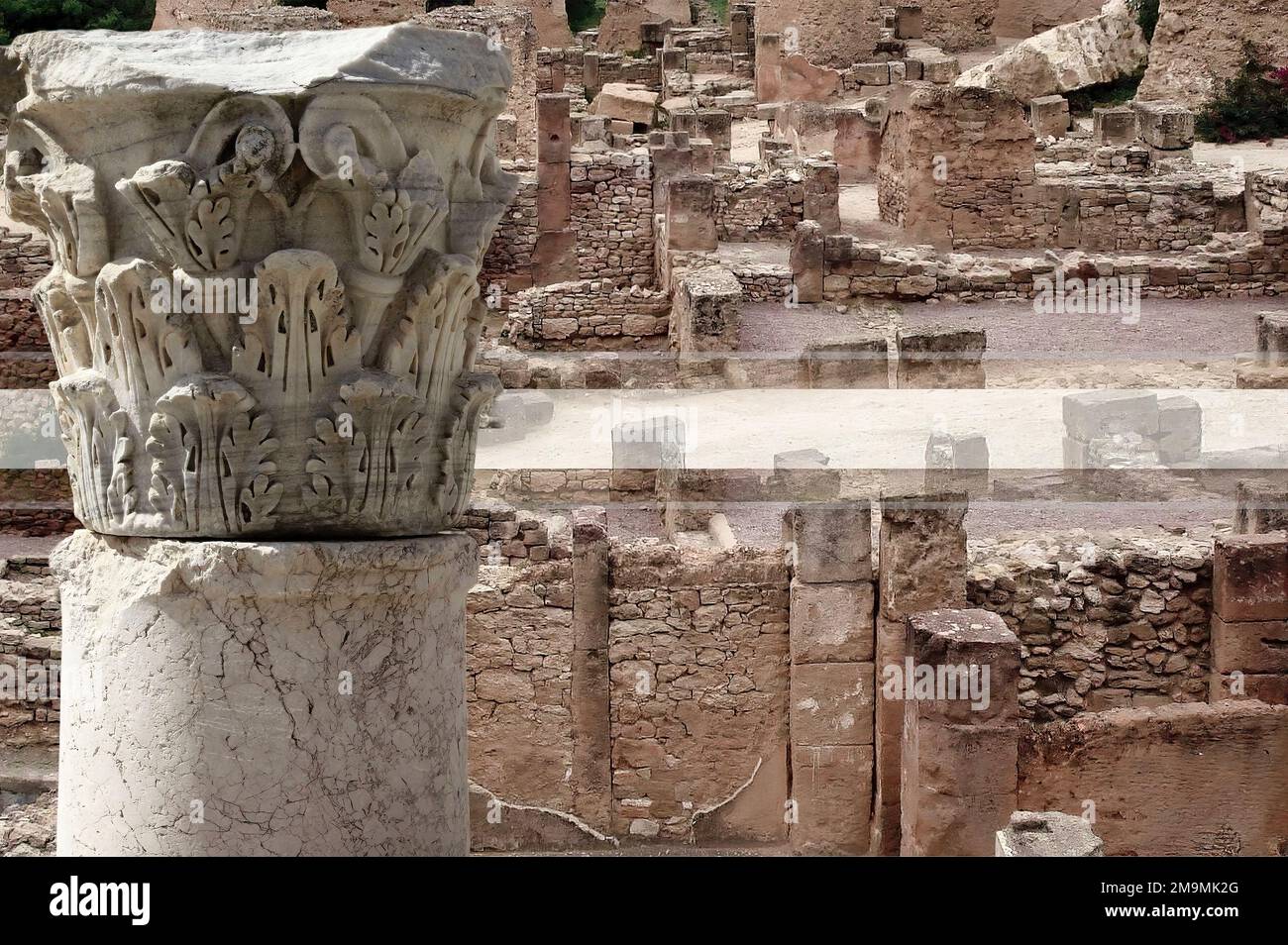 The ruins of the famous Carthage (Tunisia) an ancient Phoenician city ...