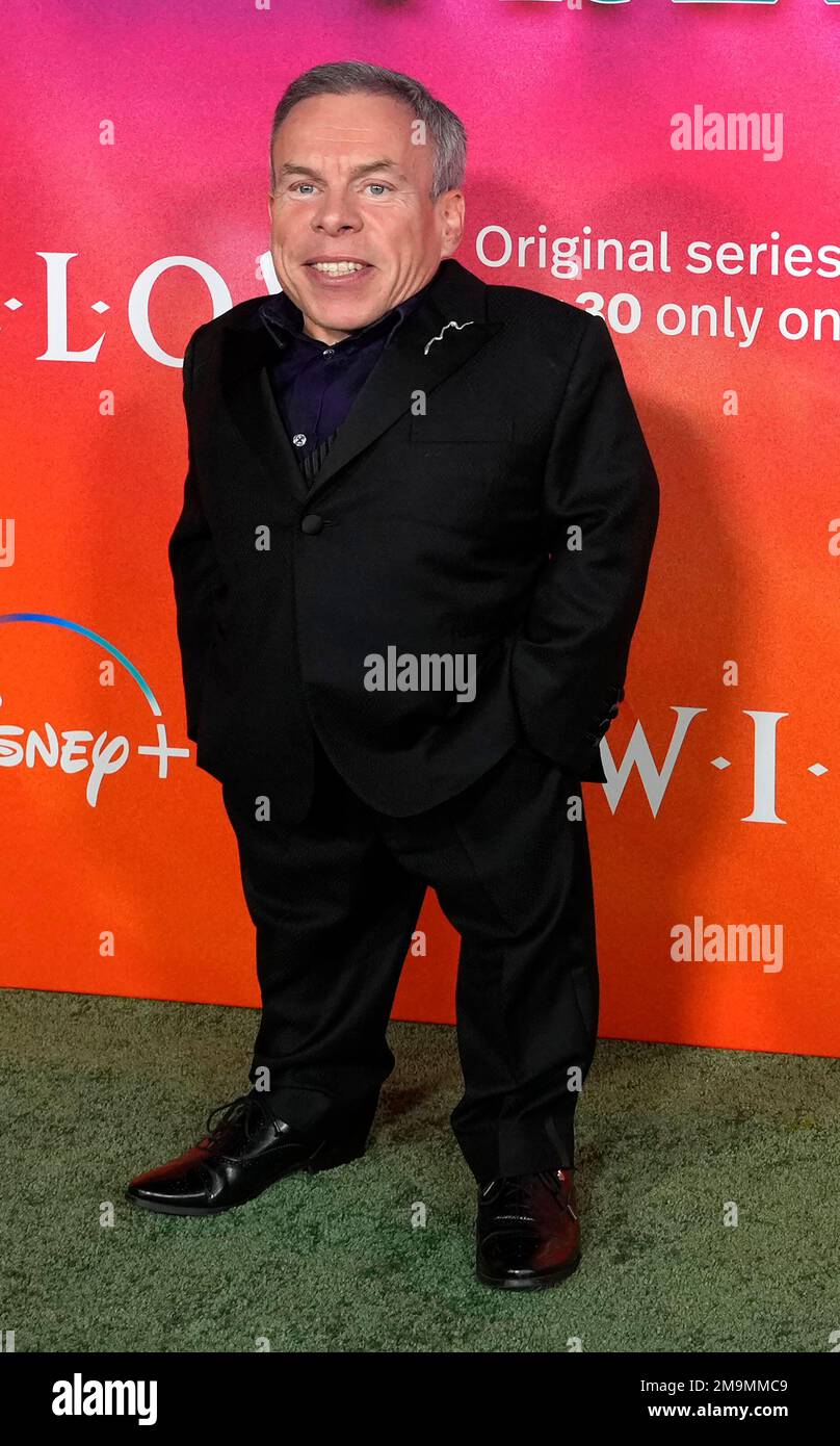 Warwick Davis poses at the premiere of the Disney+ series "Willow" at ...