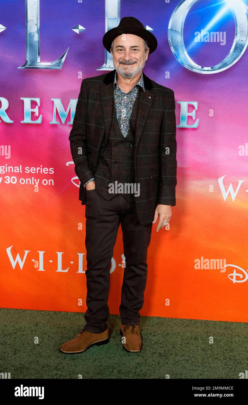 Kevin Pollak poses at the premiere of the Disney+ series "Willow" at ...