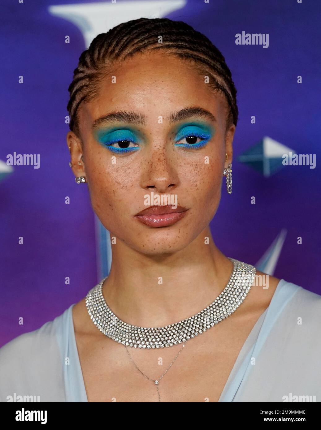 Adwoa Aboah poses at the premiere of the Disney+ series "Willow" at the ...