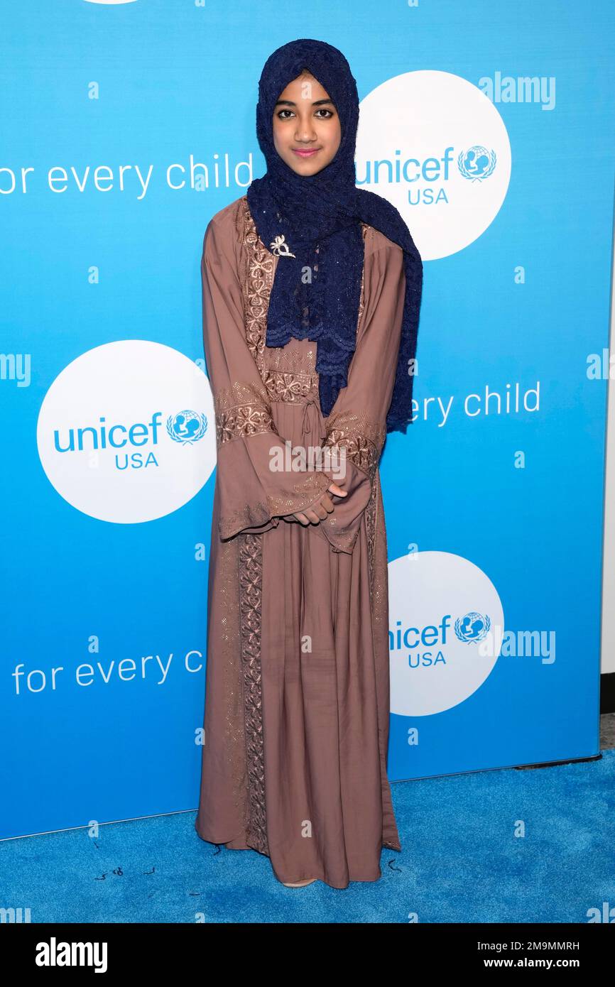 Faatiha Ayaat attends the UNICEF Gala at The Glasshouse on Tuesday, Nov ...