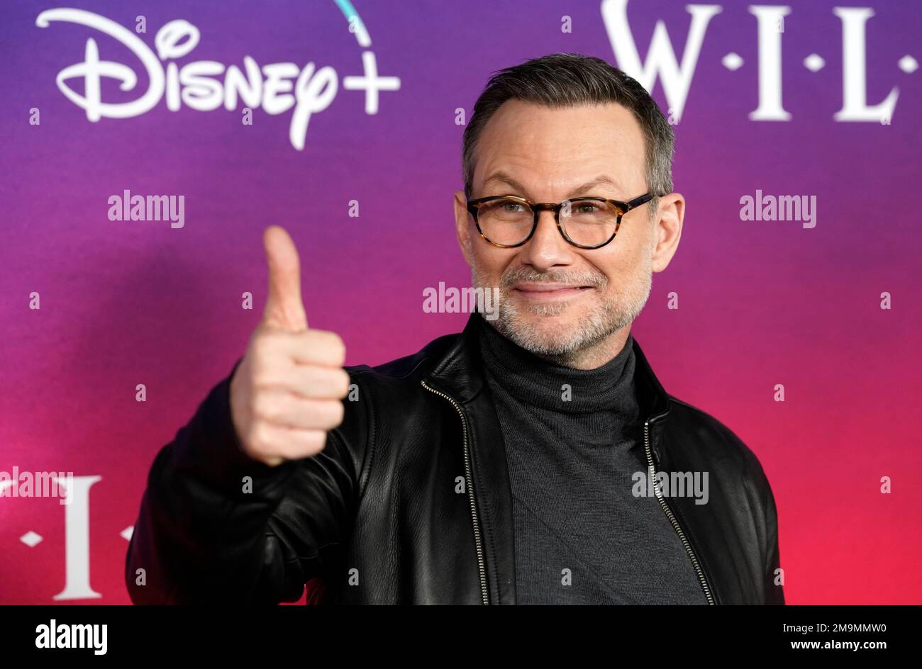 Christian Slater, a cast member in "Willow," poses at the premiere of ...