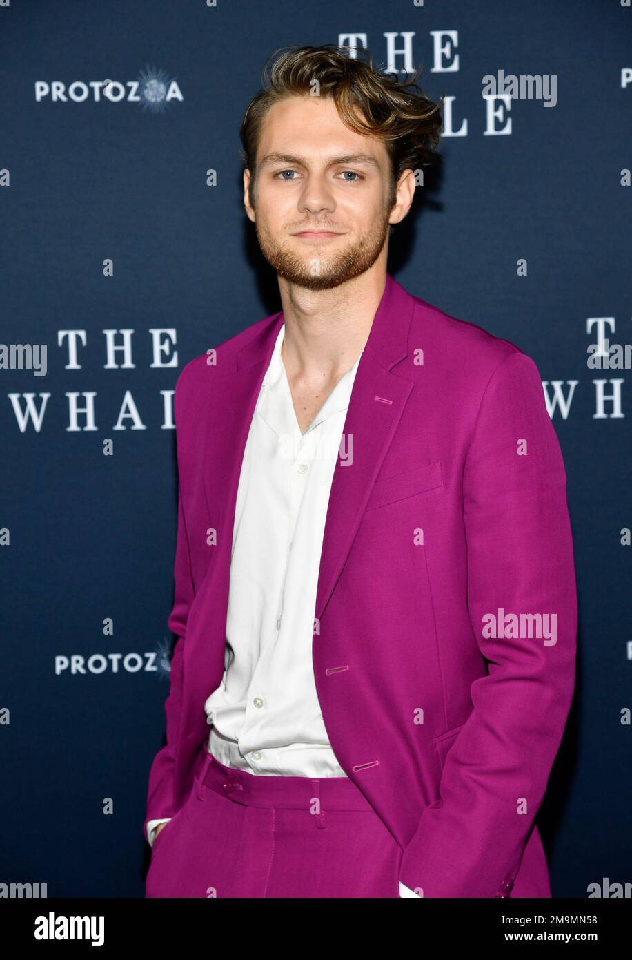 Ty Simpkins attends the premiere of "The Whale" at Alice Tully Hall on ...