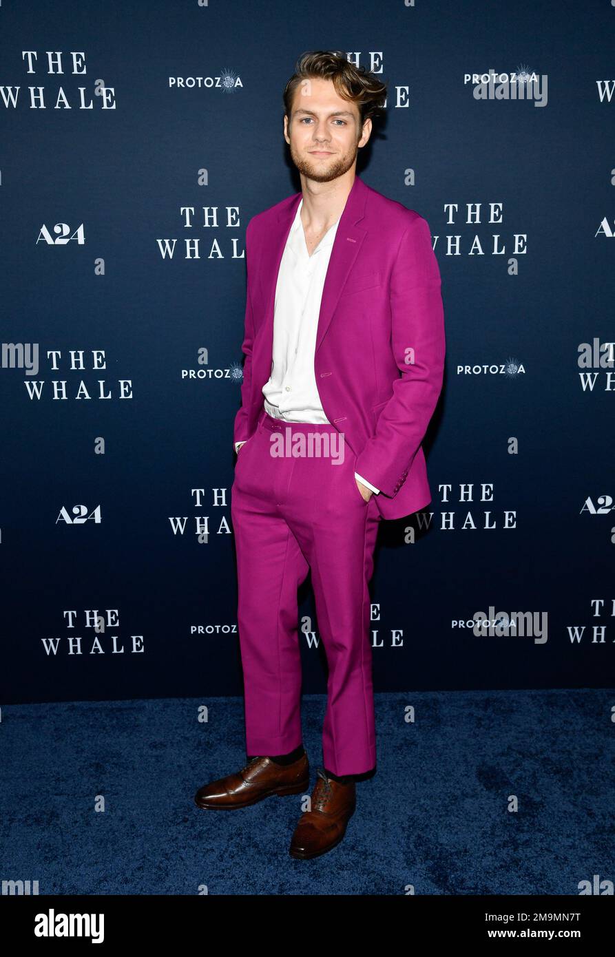 Ty Simpkins attends the premiere of "The Whale" at Alice Tully Hall on ...