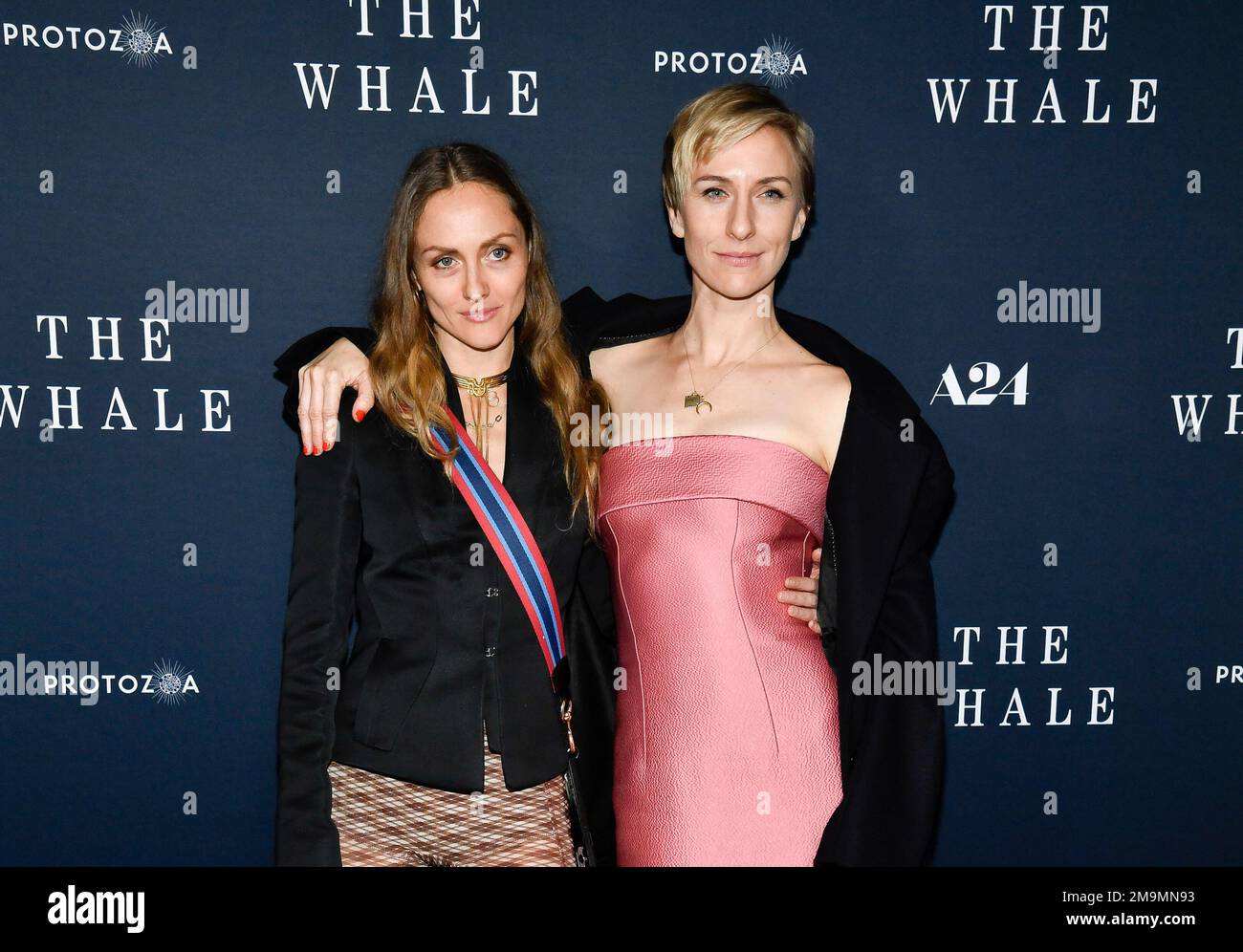 Maria Kreyn, left, and Mickey Sumner attend the premiere of "The Whale ...