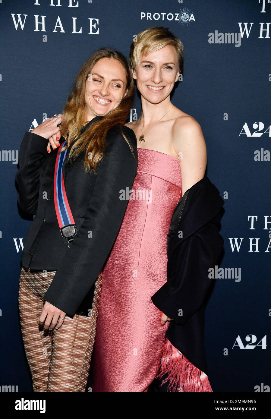 Maria Kreyn, left, and Mickey Sumner attend the premiere of "The Whale ...