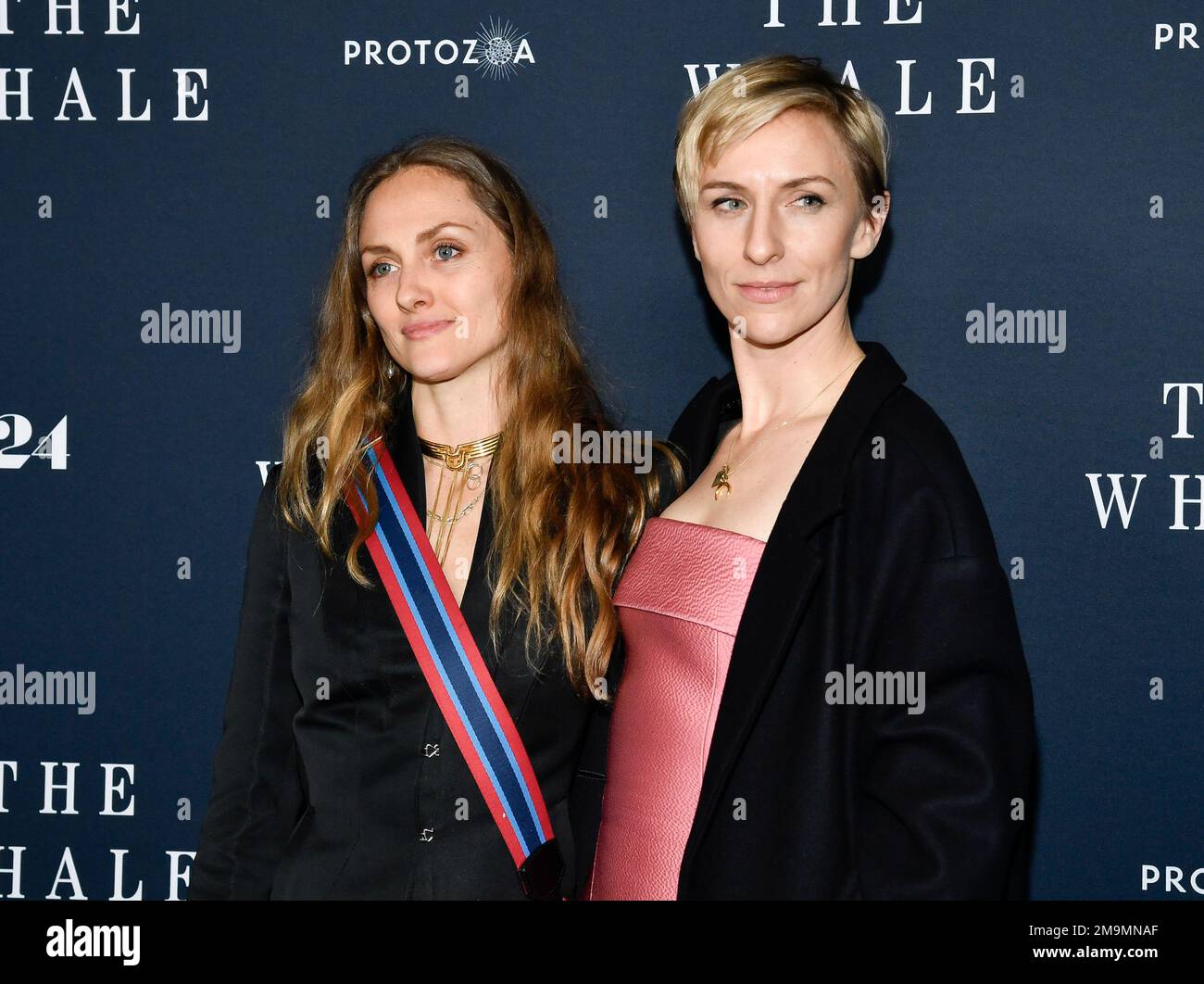 Maria Kreyn, left, and Mickey Sumner attend the premiere of "The Whale ...