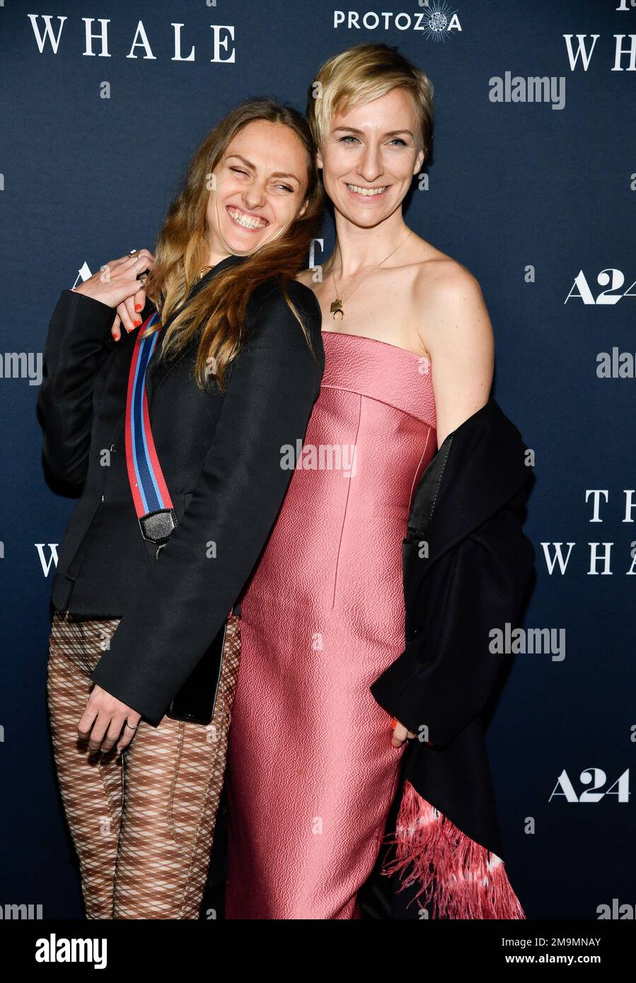 Maria Kreyn, left, and Mickey Sumner attend the premiere of "The Whale ...
