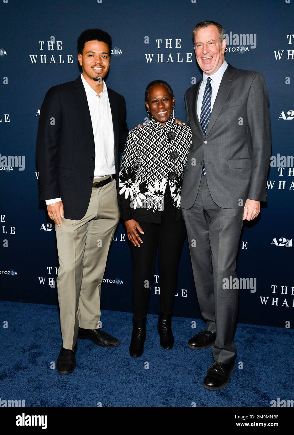 Dante de Blasio, left, Chirlane McCray and Bill de Blasio attend the ...
