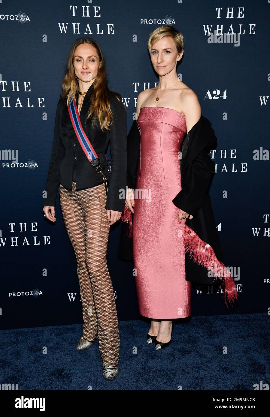 Maria Kreyn, left, and Mickey Sumner attend the premiere of "The Whale ...