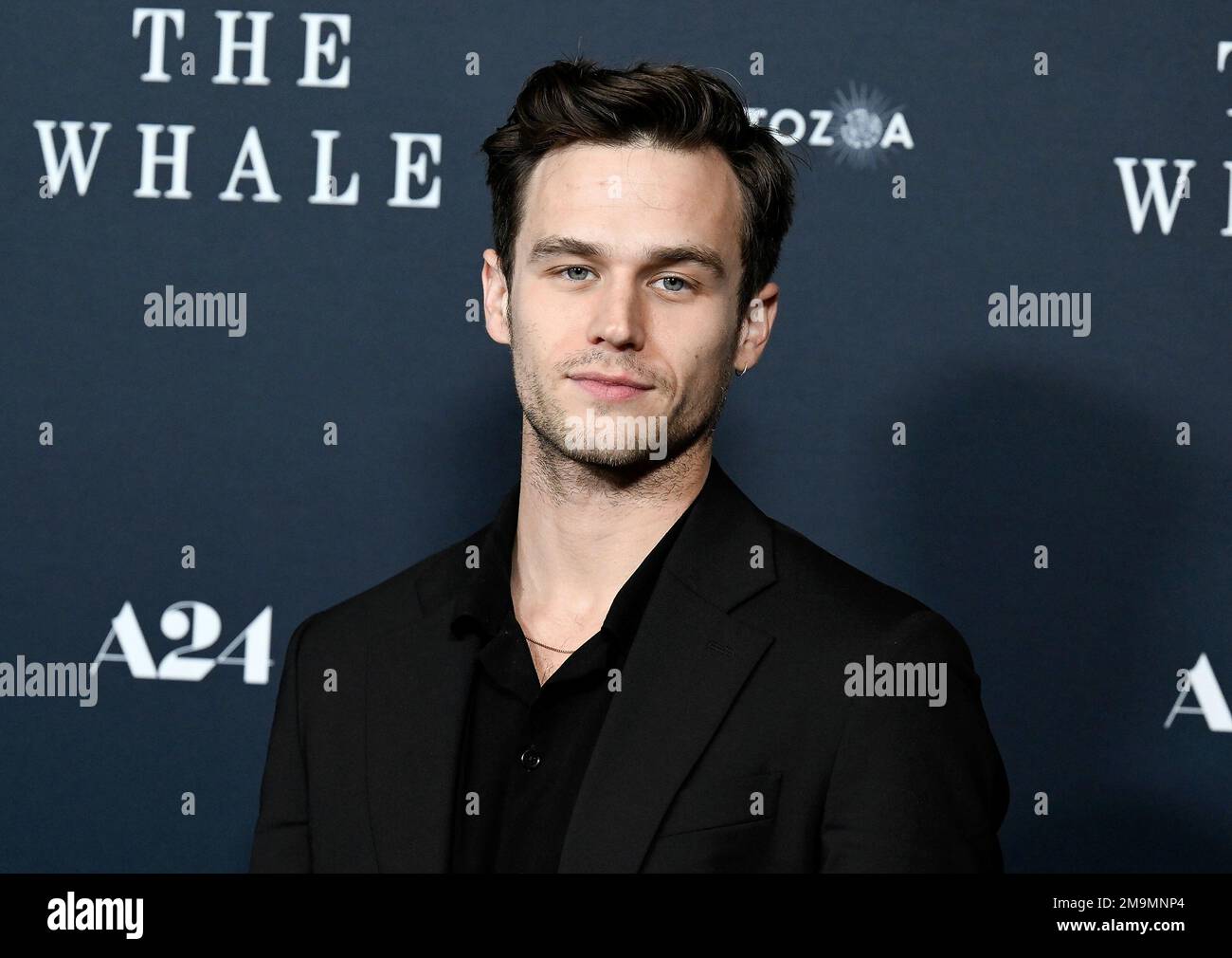 Brandon Flynn attends the premiere of "The Whale" at Alice Tully Hall ...