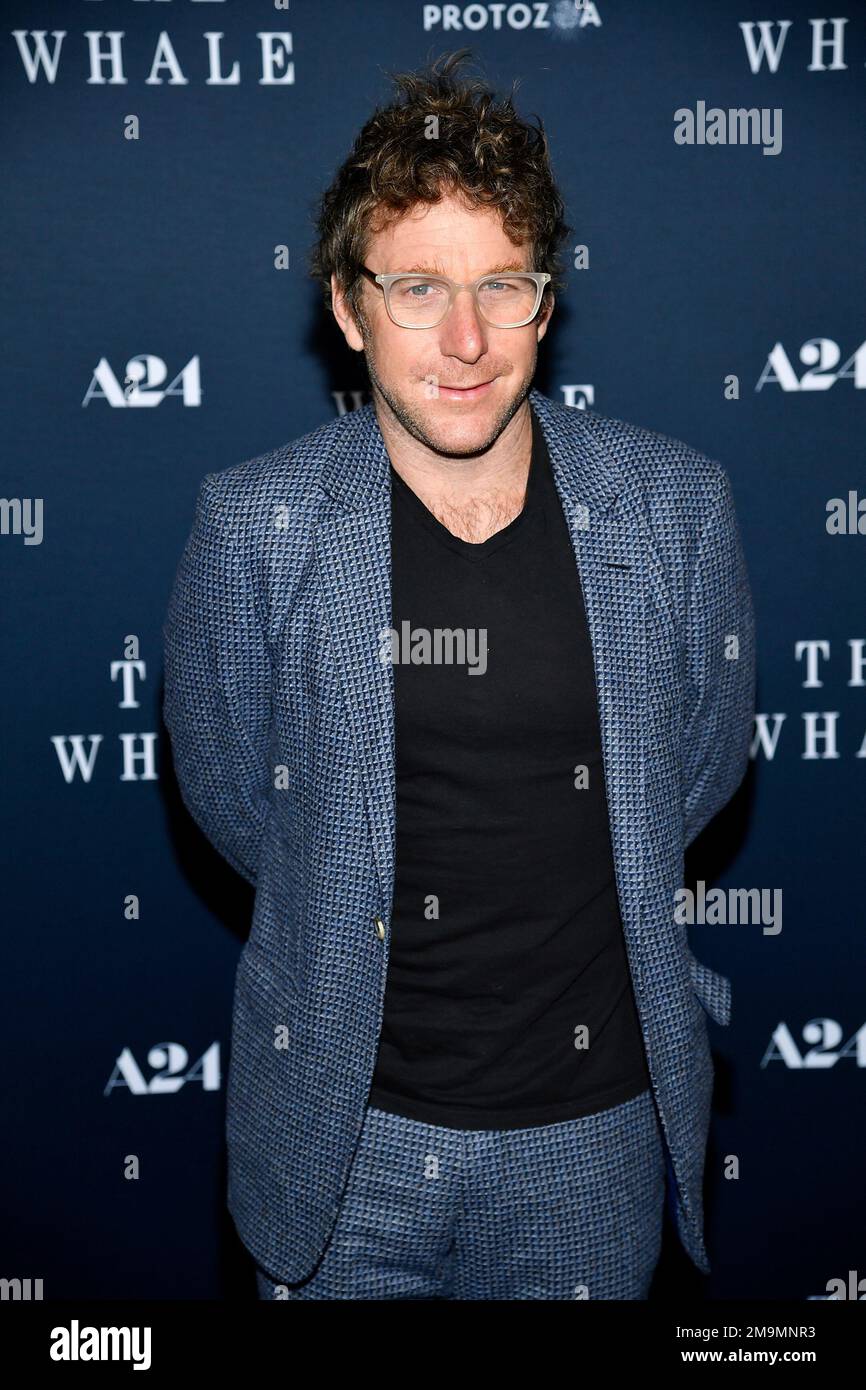 Dustin Yellin attends the premiere of "The Whale" at Alice Tully Hall ...