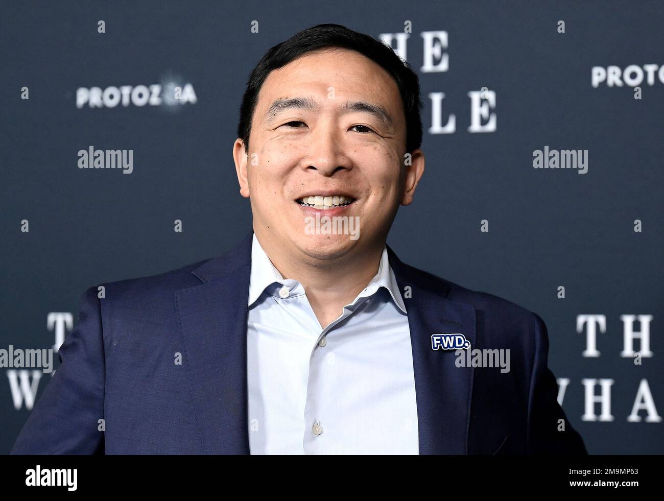 Andrew Yang attends the premiere of "The Whale" at Alice Tully Hall on ...