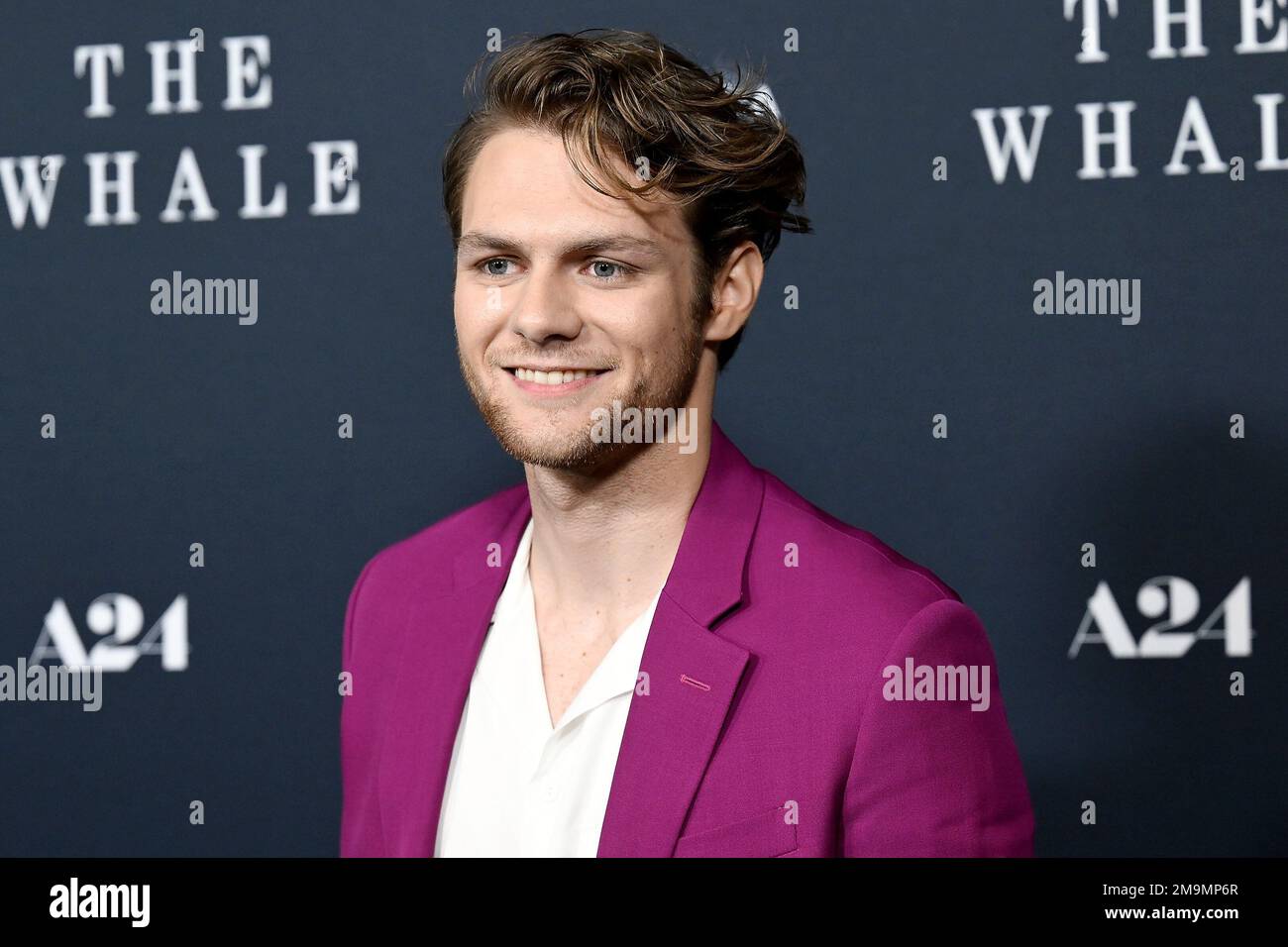 Ty Simpkins attends the premiere of "The Whale" at Alice Tully Hall on ...