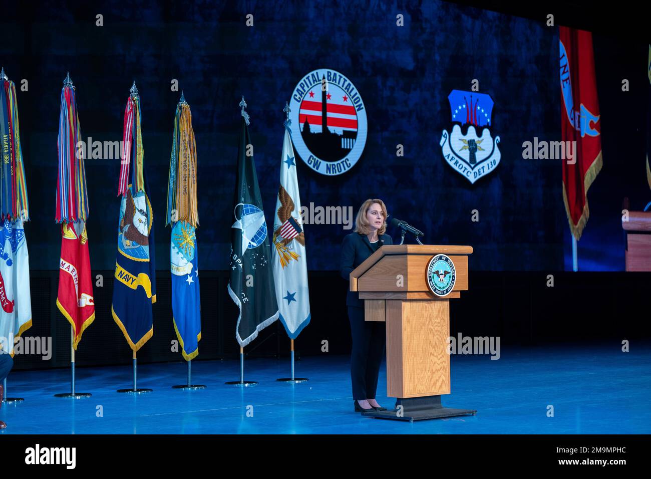 Deputy Secretary of Defense Kathleen H. Hicks speaks at the National ...