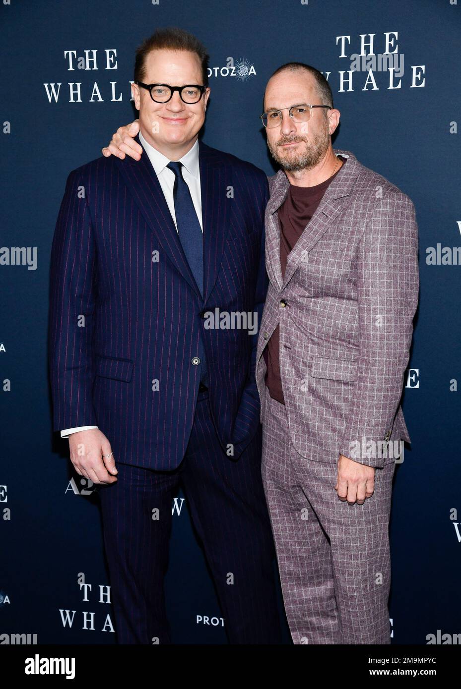 Actor Brendan Fraser, left, and director Darren Aronofsky attend the ...