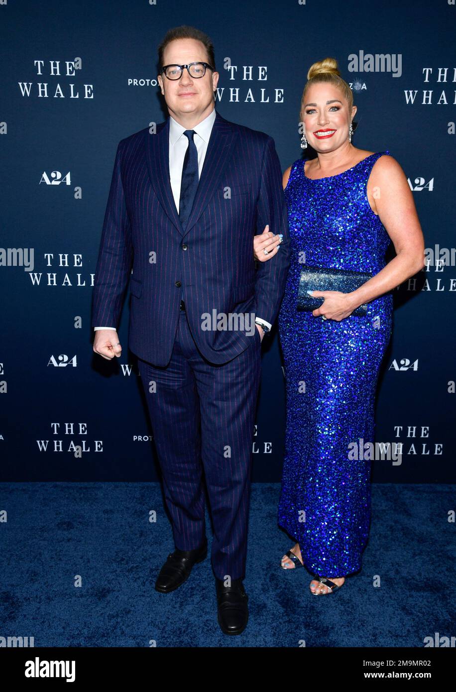 Actor Brendan Fraser, left, and girlfriend Jeanne Moore attend the ...