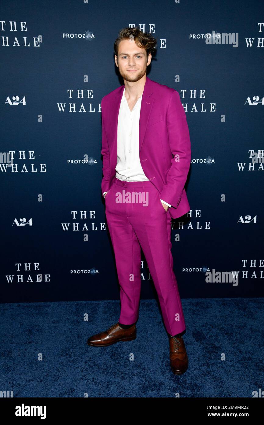 Actor Ty Simpkins attends the premiere of "The Whale" at Alice Tully ...