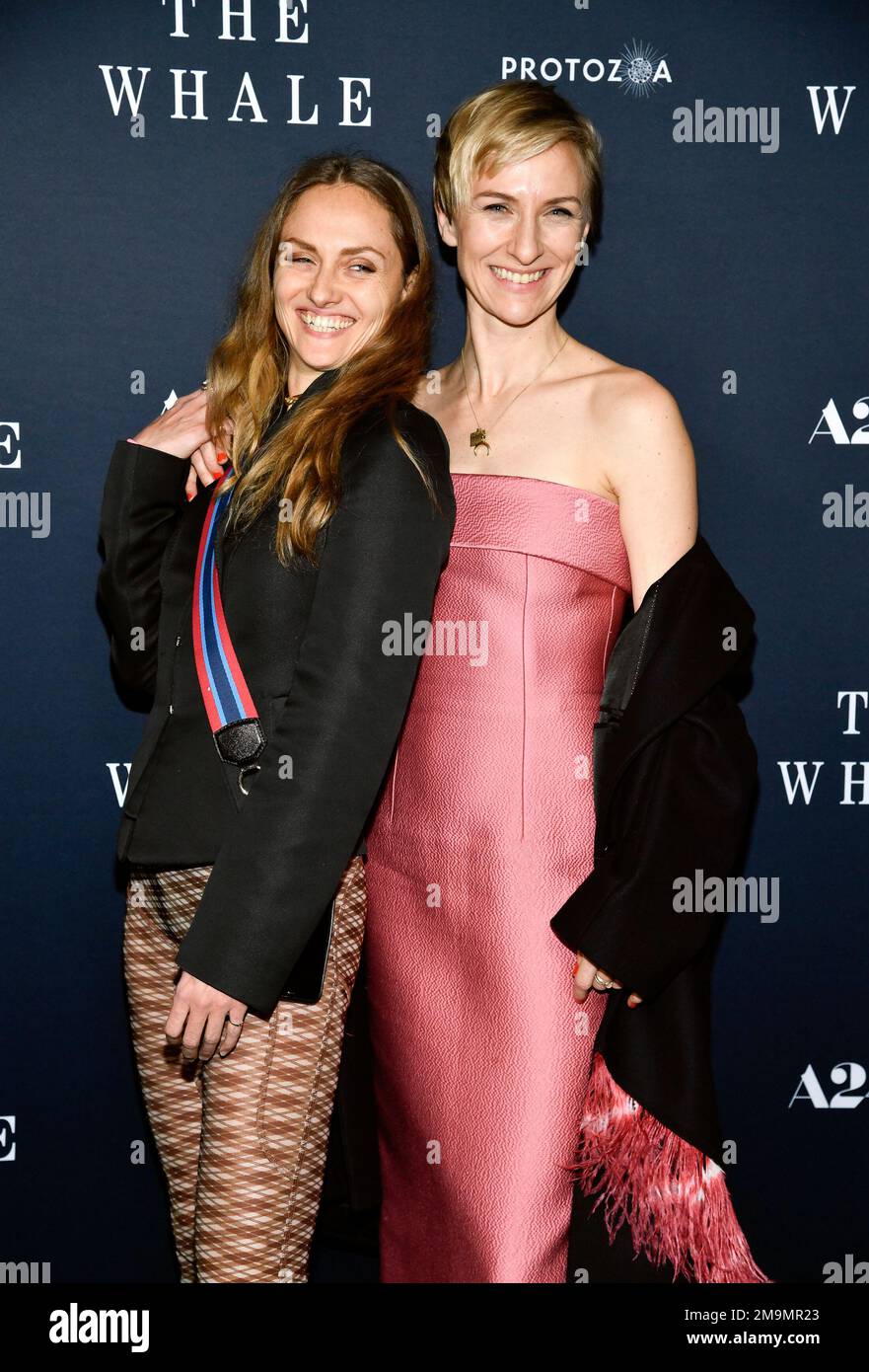 Maria Kreyn, left, and Mickey Sumner attend the premiere of "The Whale ...