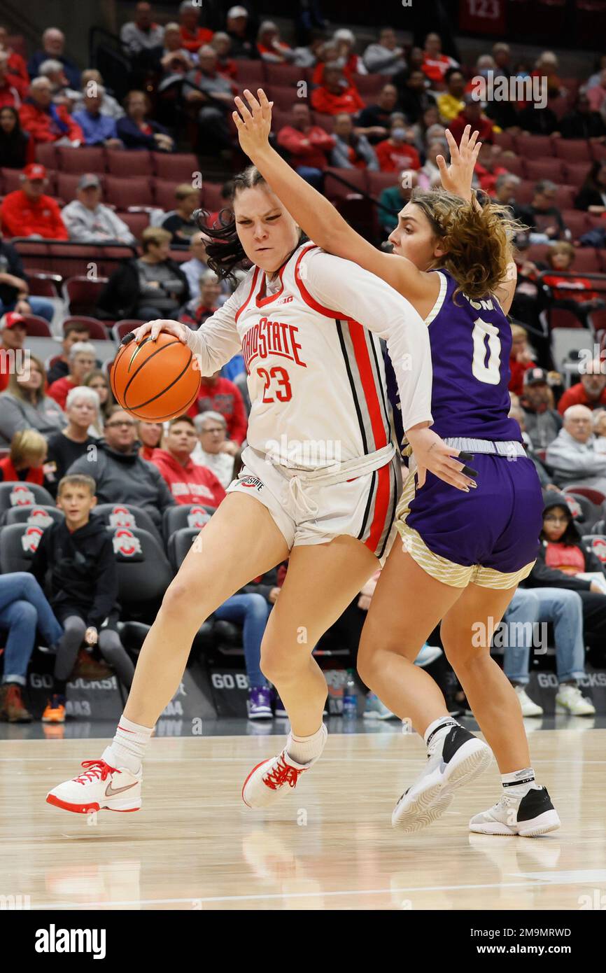 Ohio State's Rebeka Mikulasikova plays against North Alabama during an ...