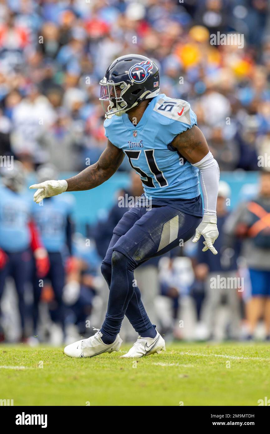 Tennessee Titans linebacker David Long, Jr. (51) against the Cincinnati ...