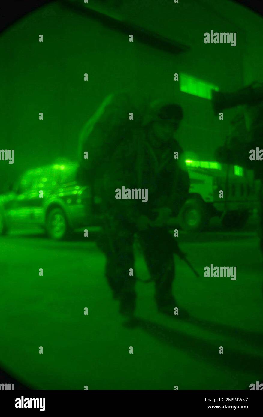 A night vision photo of a US Marine Corps (USMC) member from Fox ...
