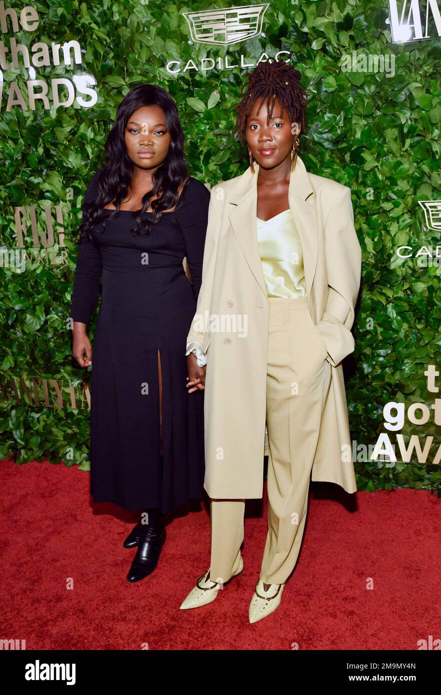 Guslagie Malanda, left, and Alice Diop attend the Gotham Independent ...