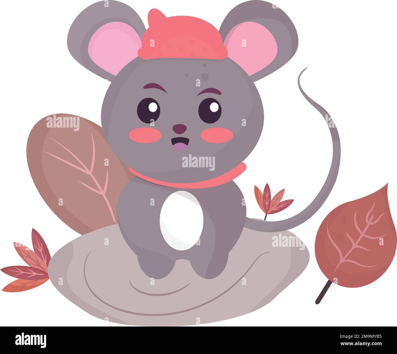 Isolated cute mouse autumn animal Vector Stock Vector Image & Art - Alamy