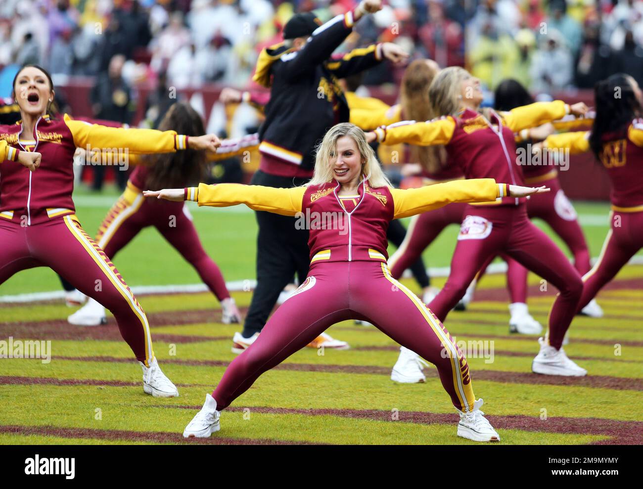 Washington Commanders cheerleaders perform during an NFL football game ...