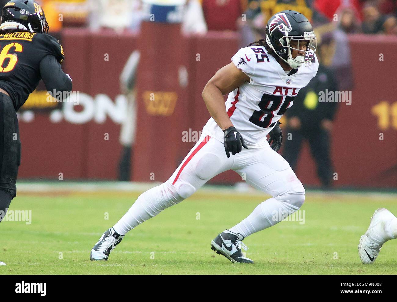 Atlanta Falcons tight end MyCole Pruitt (85) runs during an NFL ...