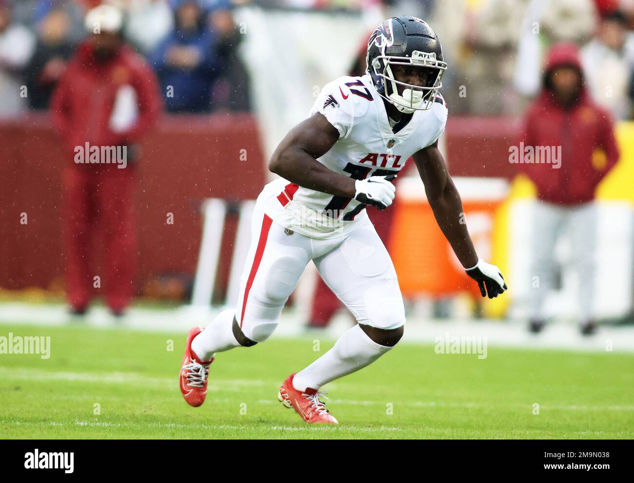 Atlanta Falcons wide receiver Olamide Zaccheaus (17) runs during an NFL ...