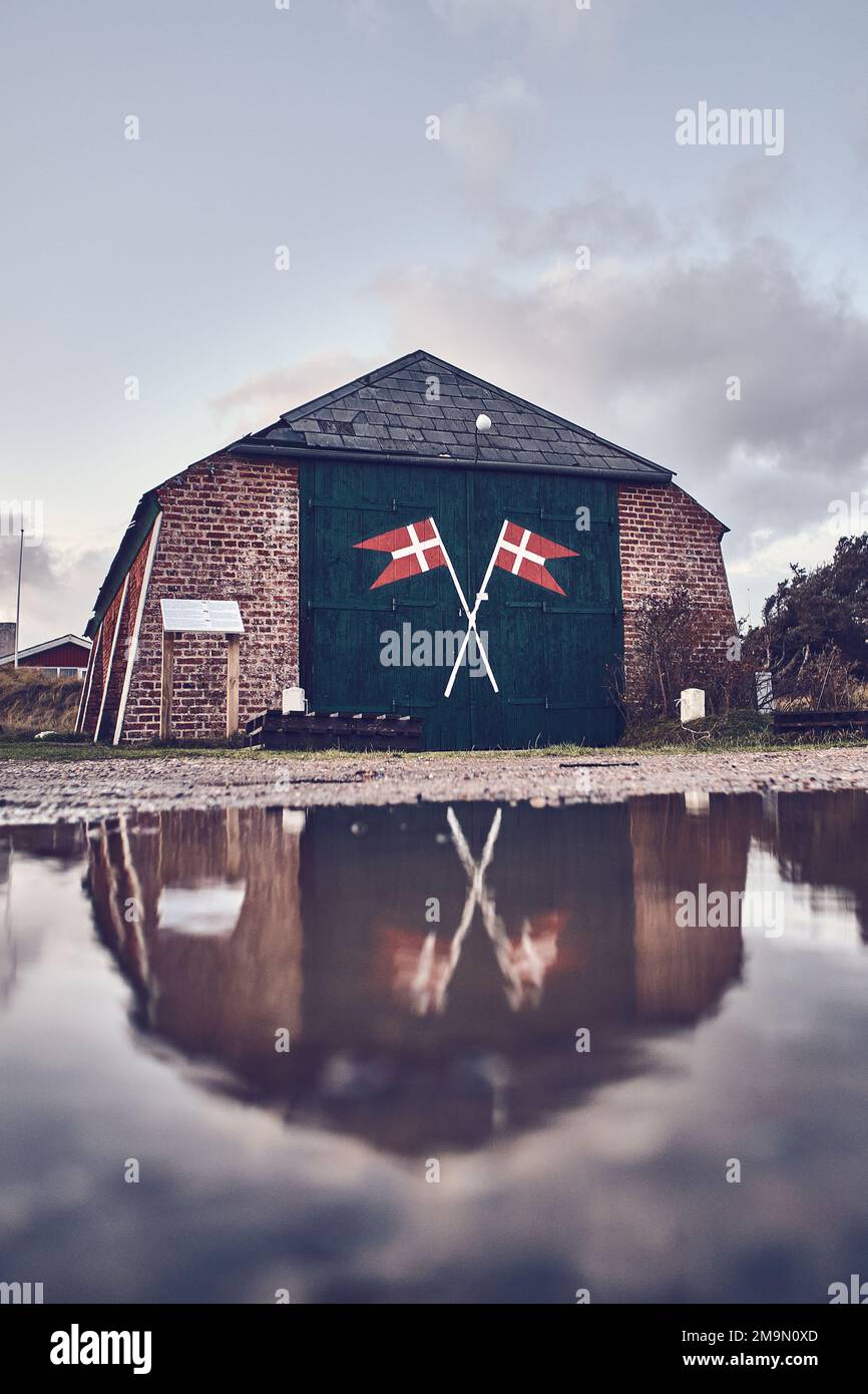 Iconic old boat hut at danish coast. High quality photo Stock Photo - Alamy
