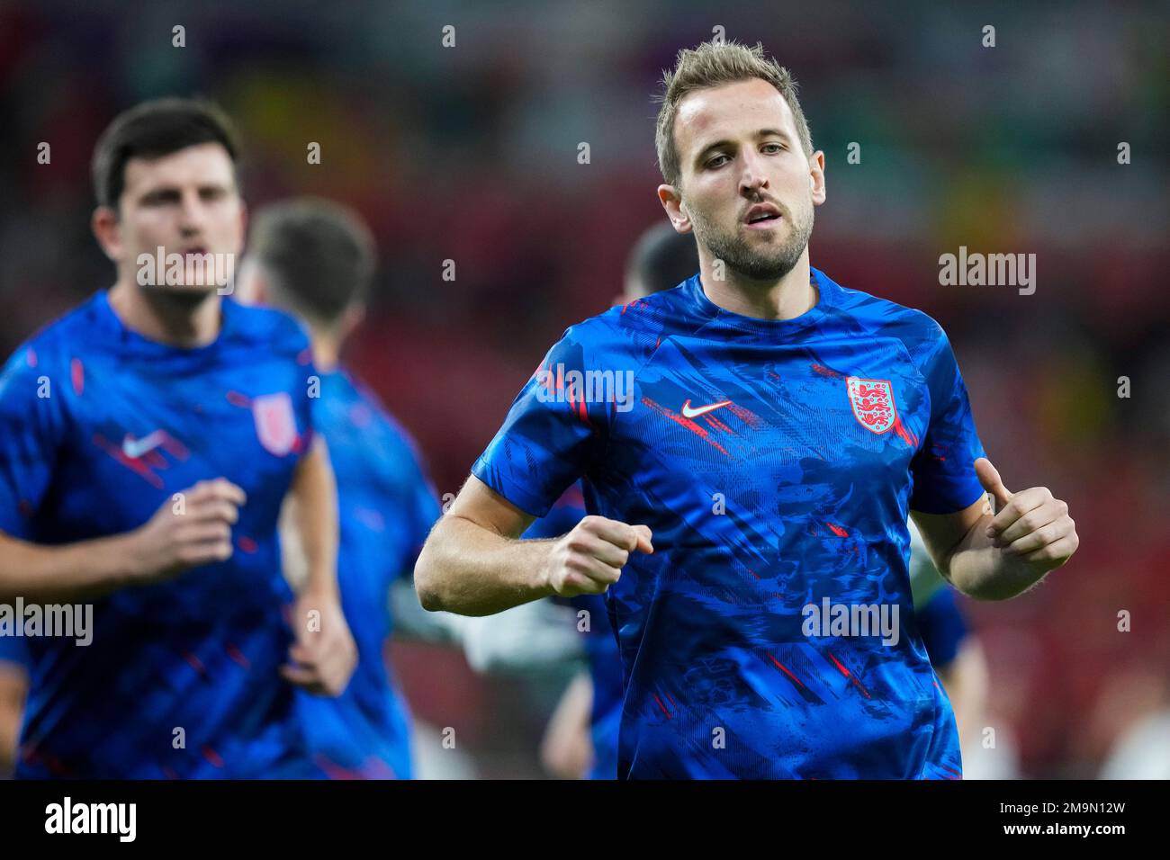 England's Harry Kane runs during a warm-up session prior the World Cup ...