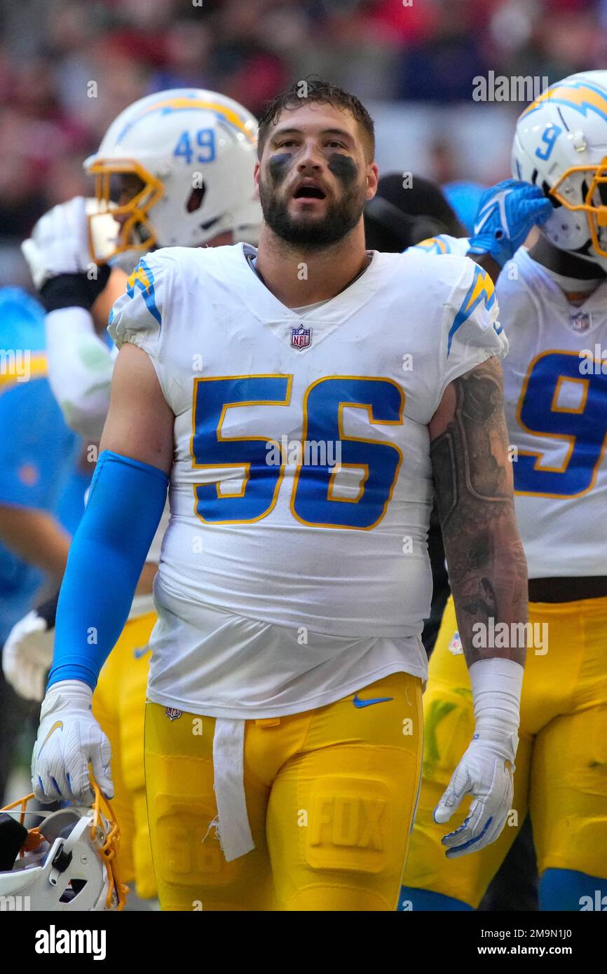 Los Angeles Chargers defensive end Morgan Fox (56) during the first ...