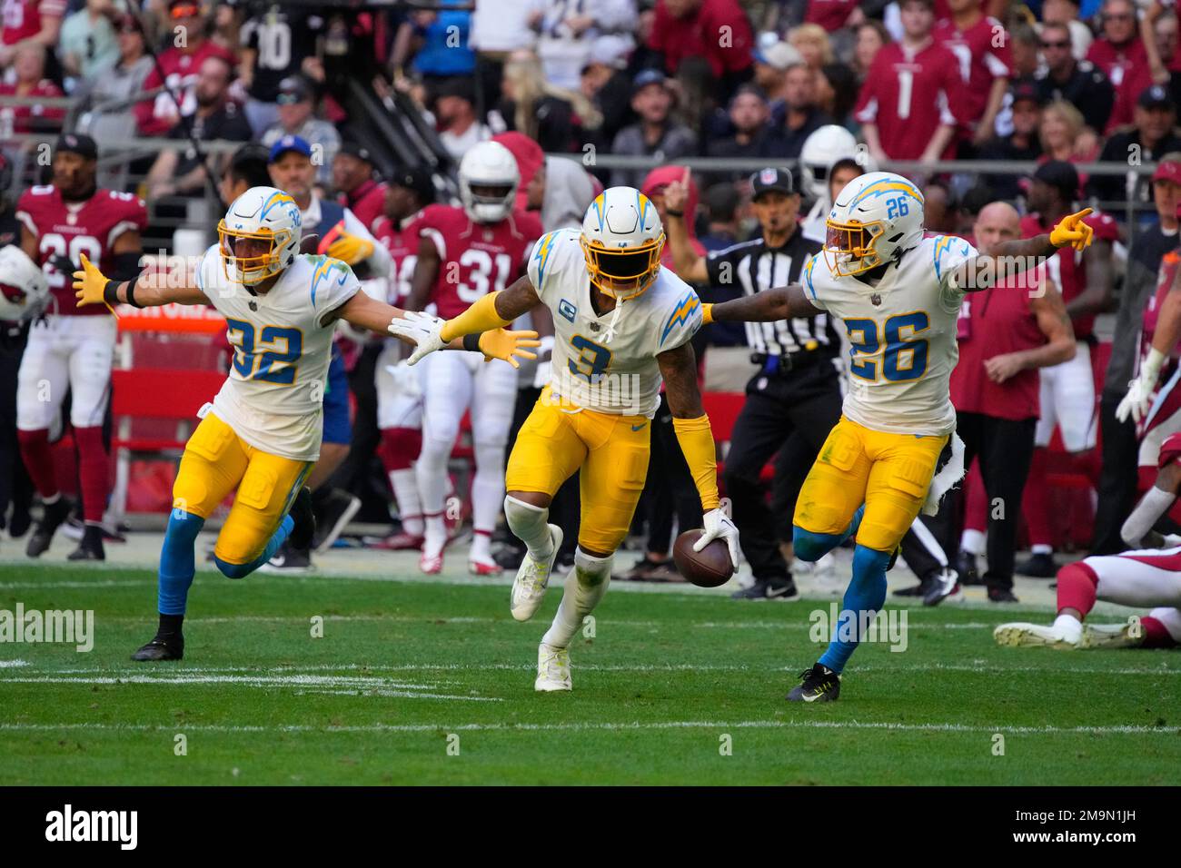 Los Angeles Chargers safety Derwin James Jr. (3) during the first half ...