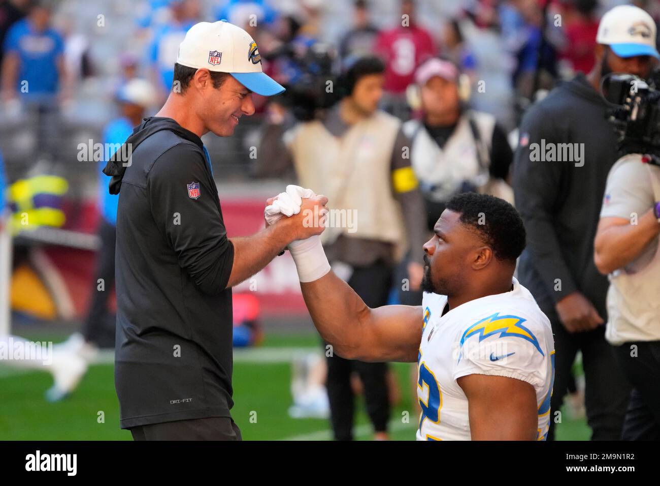 Los Angeles Chargers head coach Brandon Staley during the first half of ...