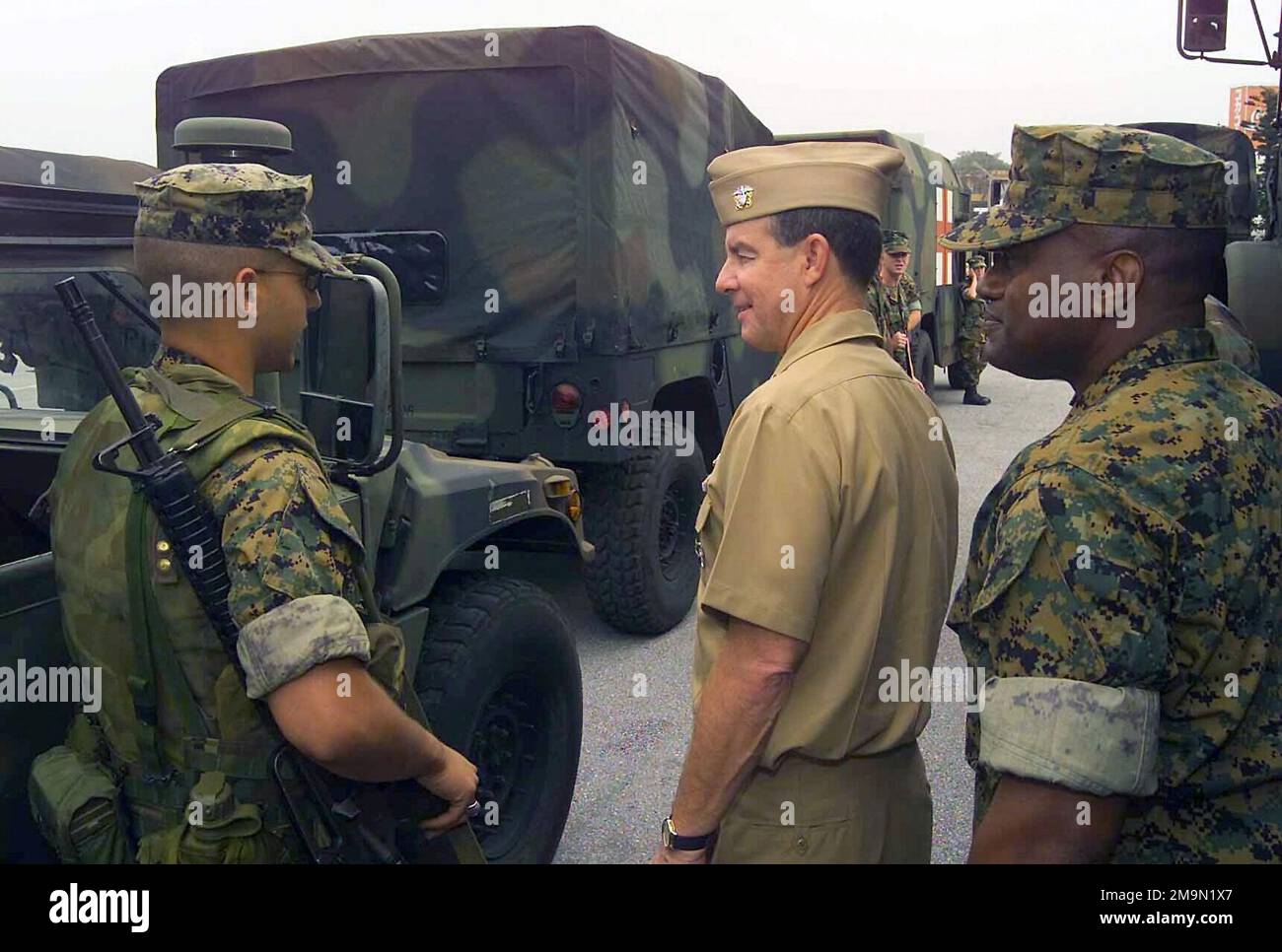 US Navy (USN) Admiral (ADM) Thomas B. Fargo, center, Commander, US ...
