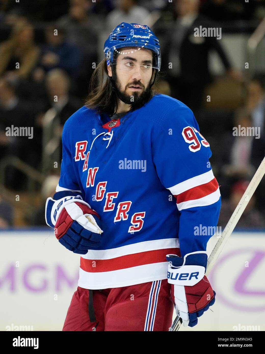 New York Rangers center Mika Zibanejad (93) skates the ice in the first ...