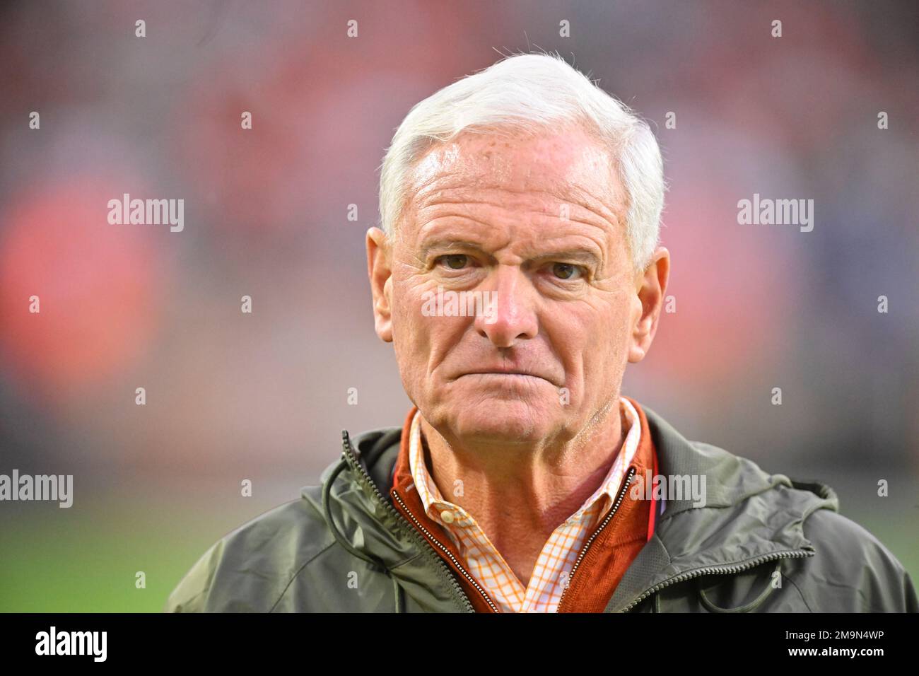 Cleveland Browns owner Jimmy Haslam stands on the field during an NFL ...
