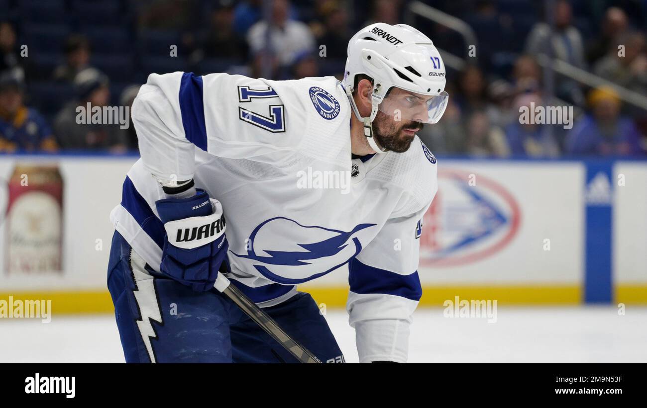 Tampa Bay Lightning left wing Alex Killorn (17) during the first period ...