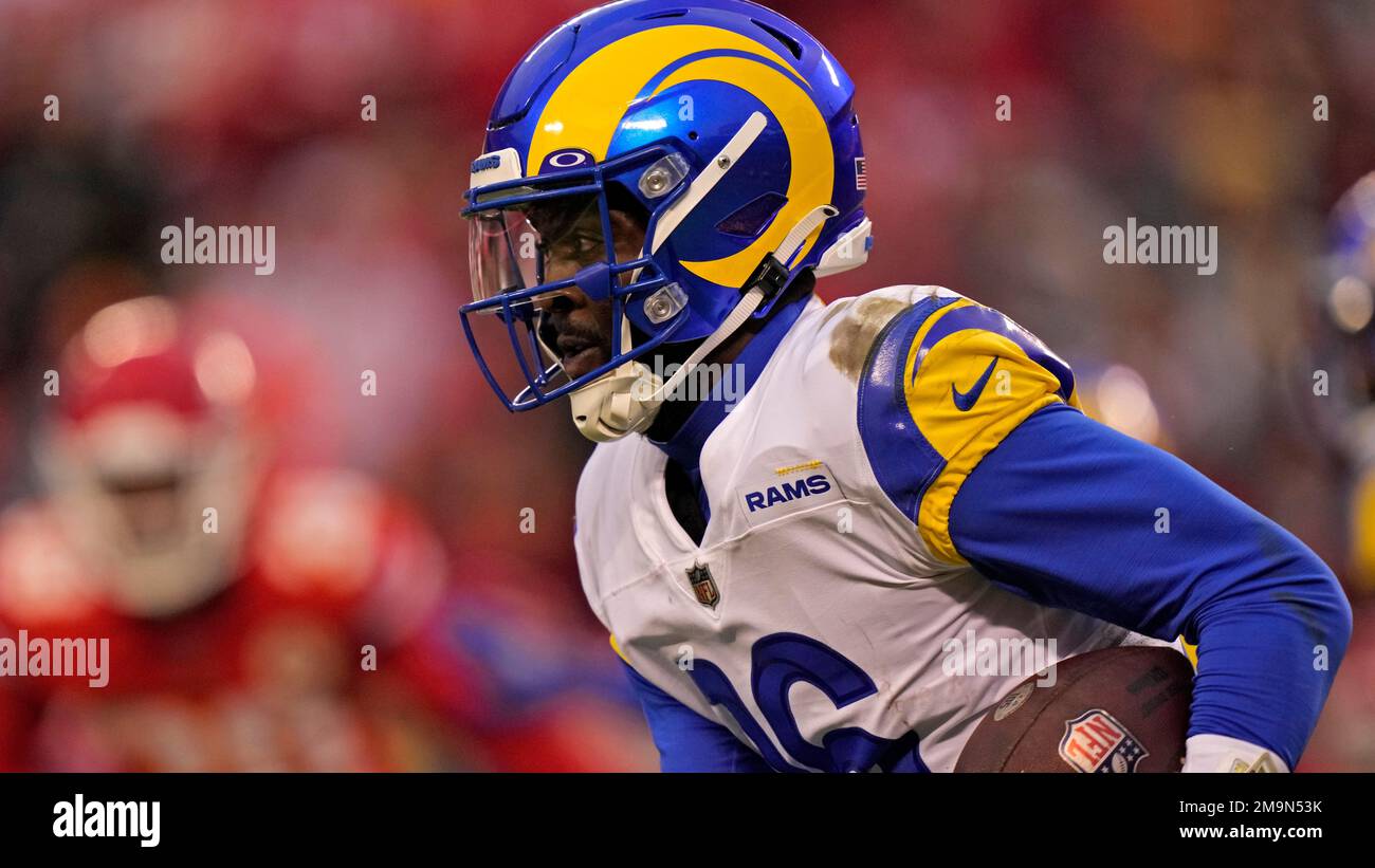 Los Angeles Rams quarterback Bryce Perkins runs the ball during the ...