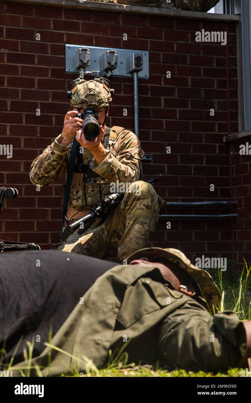 U.S. Air Force Senior Airmen Joseph LeVeille, a visual information specialist assigned to 4th ...