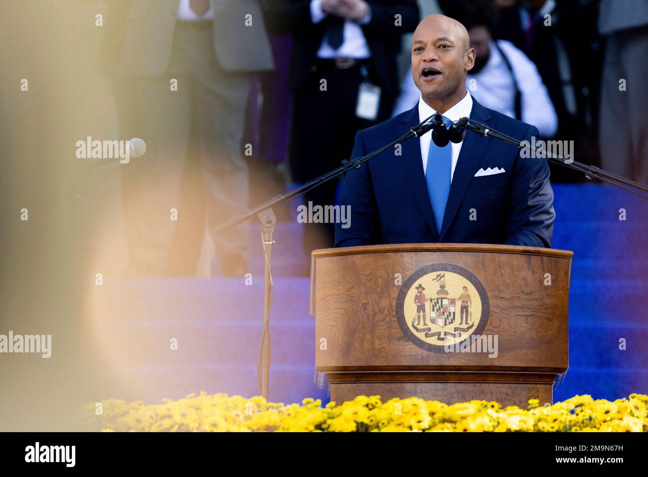 Gov. Wes Moore delivers his inaugural address after being sworn in as ...