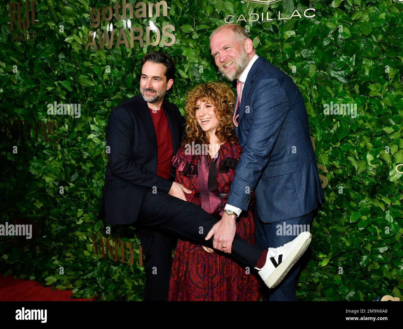 Jay Duplass, left, Hannah Bos and Paul Thureen attend the Gotham ...