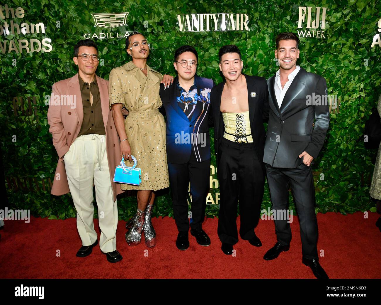 Conrad Ricamora, left, Tomas Matos, Bowen Yang, Joel Kim Booster and ...