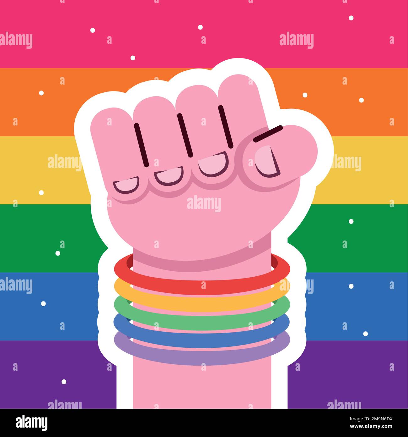 lgbti fist with wristbands poster Stock Vector Image & Art - Alamy